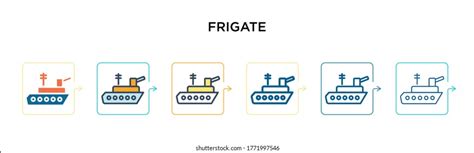 Frigate Vector Icon 6 Different Modern Stock Vector Royalty Free 1771997546 Shutterstock