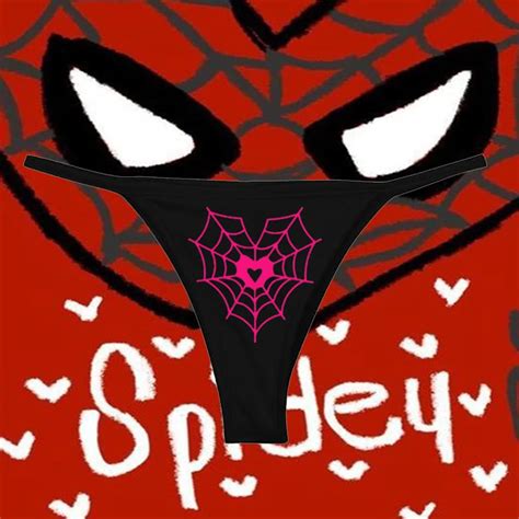 Womens Underwear Thong Pants Pure Diy Cartoon Spider Pattern Printed