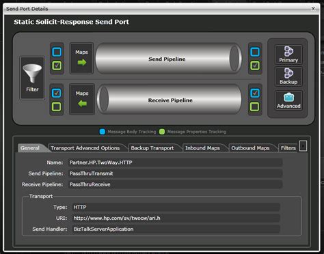 biztalk 360 graphical representation of send port