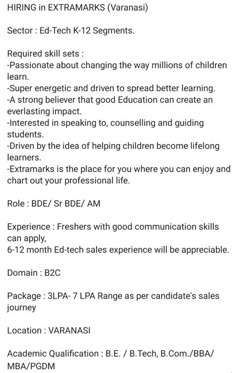 Priyesh Singh On Linkedin Hiring Varanasi Bda Counselling Sales B2c