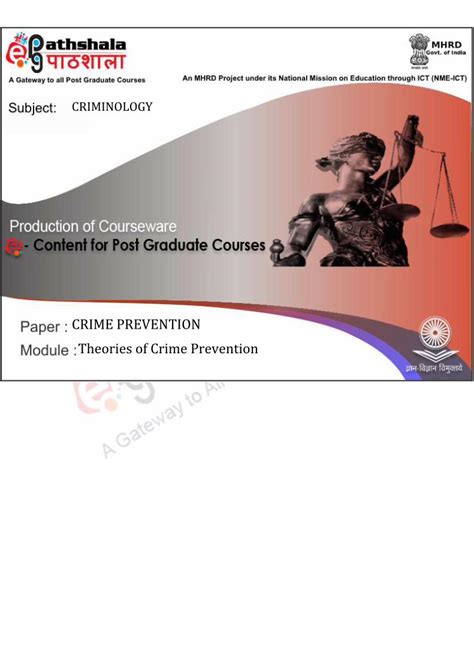 PDF CRIME PREVENTION Theories Of Crime Prevention DOKUMEN TIPS