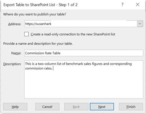 Export A Microsoft Excel Table To Microsoft Sharepoint Techrepublic