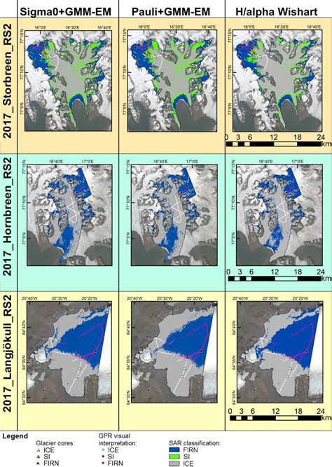 Glacier Zone Detection Results Of Gpr Vi Glacier Cores Sigma0gmm Em Download Scientific