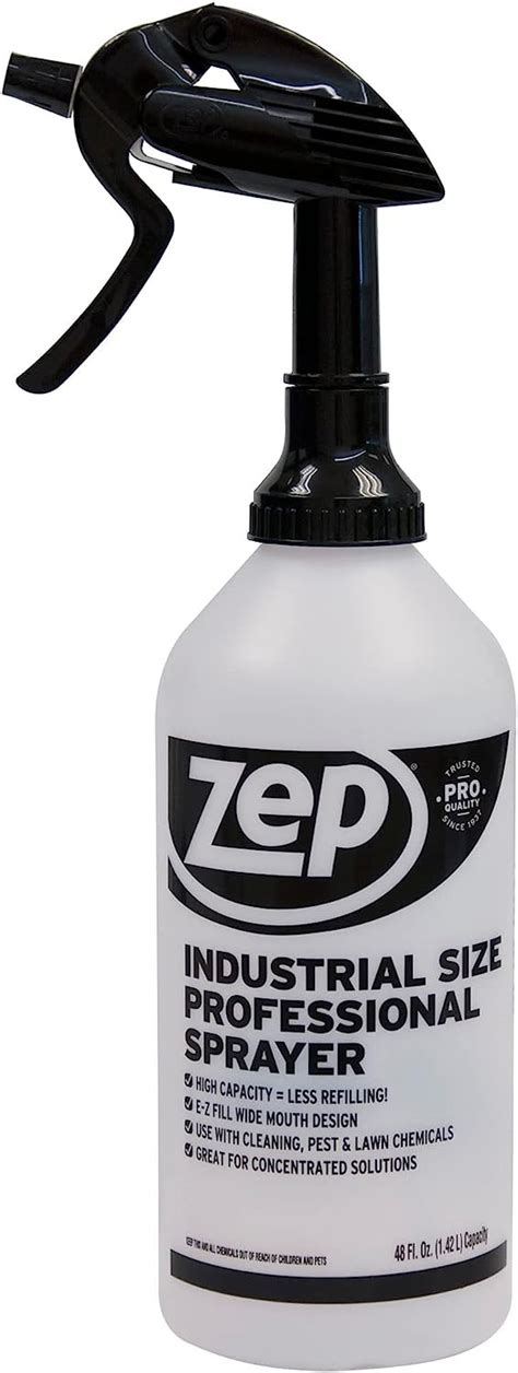 Zep Industrial Sprayer Bottle - 48 Ounces C32810 - Up to 30 Foot Spray, Adjustable Nozzle Best ...