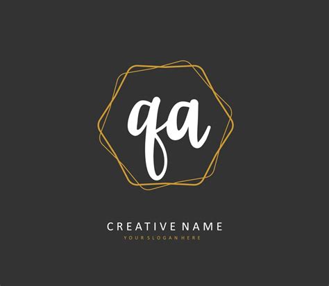 Q A Qa Initial Letter Handwriting And Signature Logo A Concept Handwriting Initial Logo With