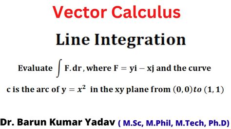Line Integration Vector Calculus Basic Concept And Problem Part 2 Youtube