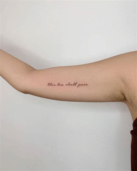 Inner Bicep Script Tattoo