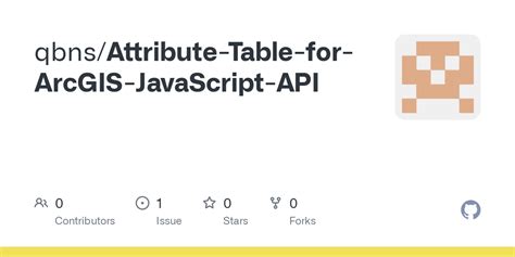 Github Qbns Attribute Table For Arcgis Javascript Api