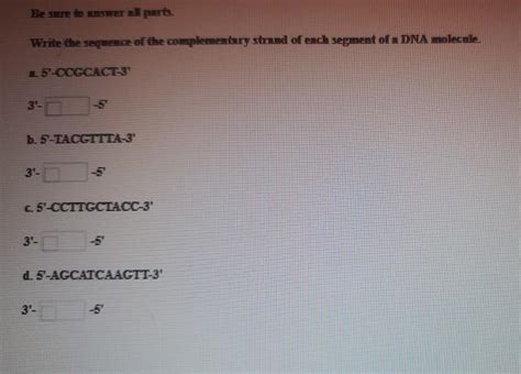 solved be sure to answer all parts write the sequence of
