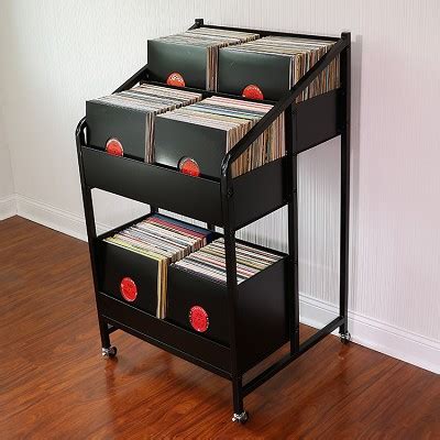 Lpbin3 Vinyl Record Storage Cabinet With Wheels