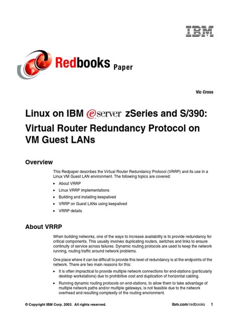 vrrp pdf computer network router computing