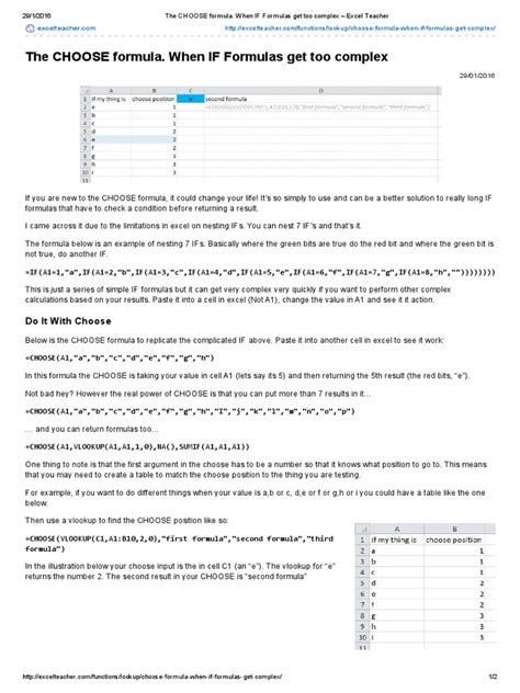 The Choose Formula Pdf Formula Teaching Mathematics