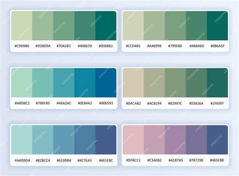 premium vector matching color palette guide catalog collection rgb