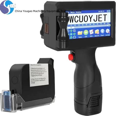 Handheld Inkjet Printer Production Date Coding Qr Code Barcode Logo Portable Small Inkjet
