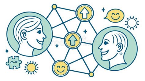 Social Connection Network Representing Communication And Relationship Building Vector Design