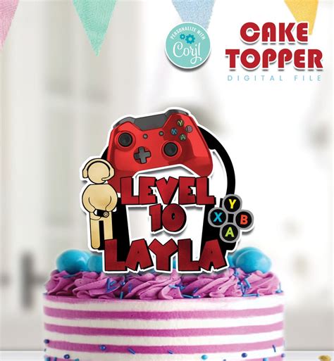 Printable Xbox Cake Topper Controller Game Cake Toppers Etsy