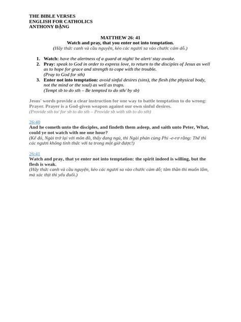 The Bible Verses Matthew 26 41 Pdf