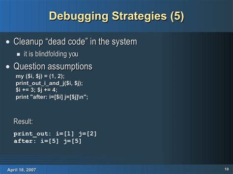 the art of debugging