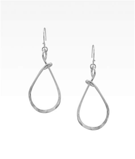 Teardrop Loop Earrings Silver Linings Jewelry
