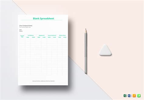 Blank Spreadsheet Templates PDF DOC Free Premium Templates
