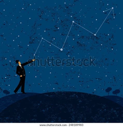 Forecasting Future Profits Businessman Forecasting Future Stock Vector