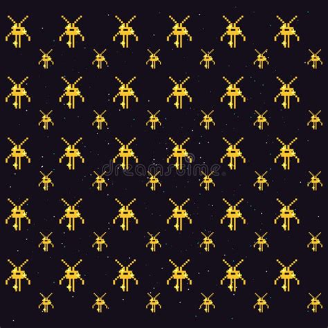 Pixel Art Invaders Silhouette Space Invader Monster Game Pixels