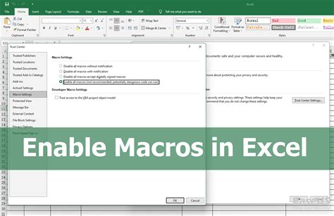 Excel Prompt To Enable Macros