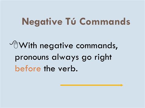 Ppt Negative Tú Commands Powerpoint Presentation Free Download Id 4310131