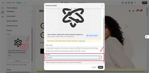 ecomus theme settings favicon