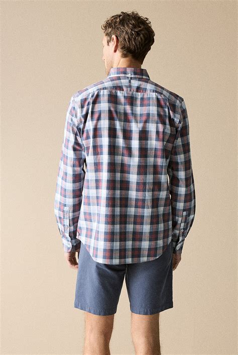 White Regular Fit Yarn Dyed Cotton Check Shirt Shirts Outlet