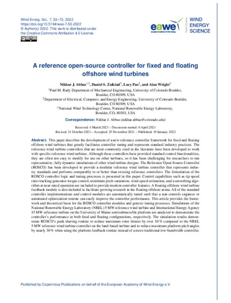 Pdf A Reference Open Source Controller For Fixed And Floating