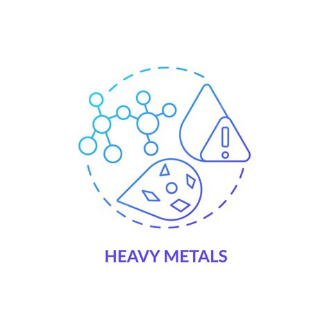Heavy Metals Blue Gradient Concept Icon Logo Water Line Vector Logo