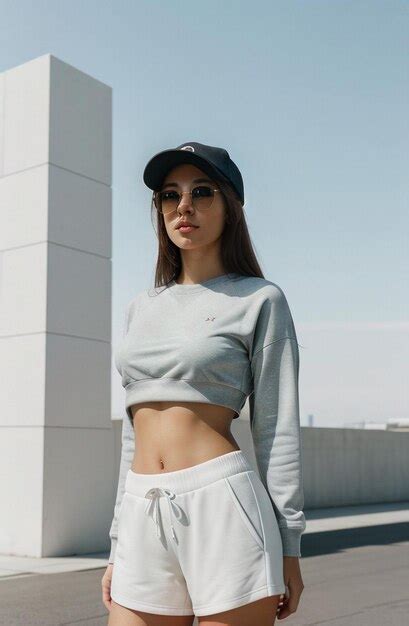 Premium Ai Image Woman In White Clothes And Cap Facing Side Hd 8k