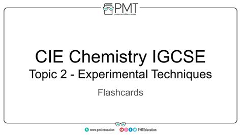 Solution Flashcards Topic 2 Experimental Techniques Cie Chemistry