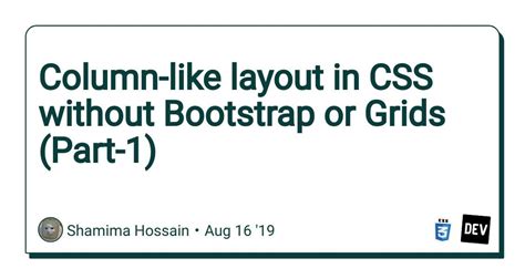 column layout without using grids in css r webdevtutorials