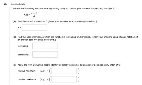 Solved Question Details Consider The Following Function Use Chegg