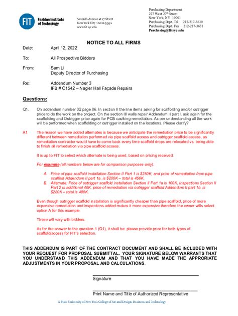 Fillable Online Addendum Number 4 Rfp C1401 Fax Email Print Pdffiller
