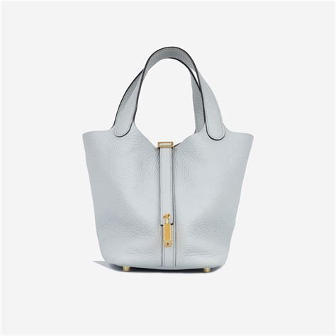 Hermès Picotin 18 Bleu Pale Clemence Ghw 2021 Bagista