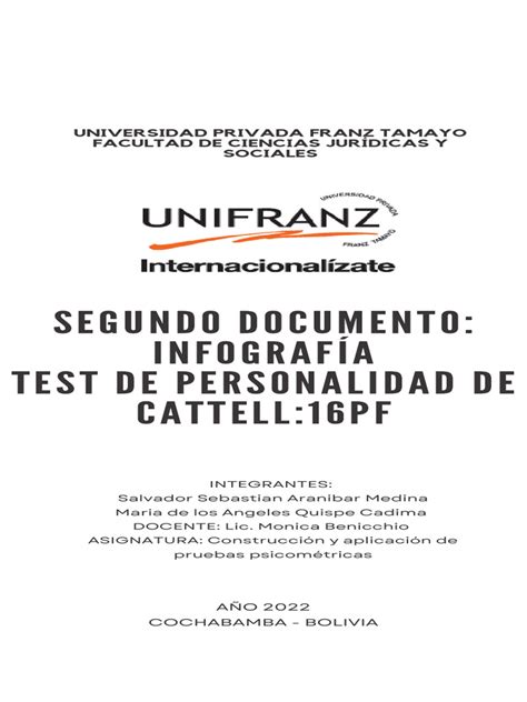InfografÍa Test De Cattell 1 Pdf