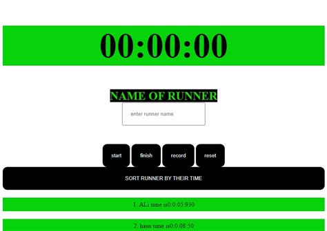 GitHub Mamadhasn RUNNER TIMER The Simple Timer With Javascript