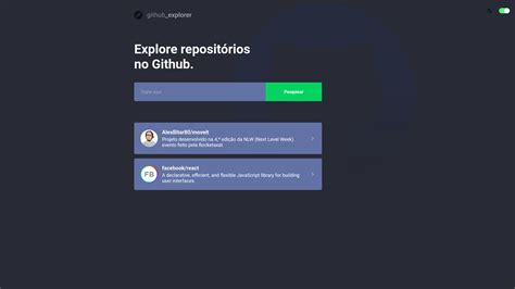 Github Alexbitar80github Explorer Gostack Aplicação Feita Durante O Módulo 03 Do Bootcamp