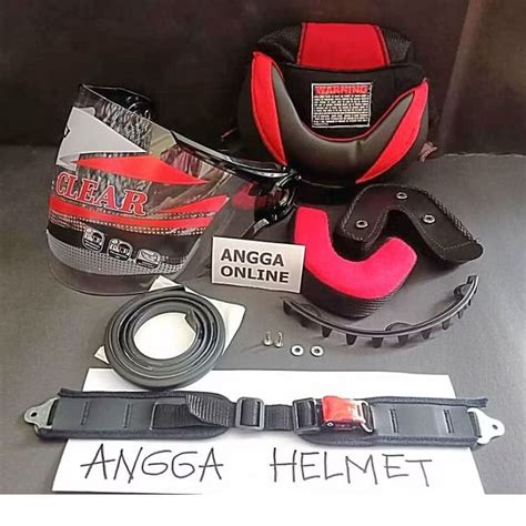 Jual Paket Nhk Gladiator Kaca Helm Busa Helm Lis Karet Helm Tali