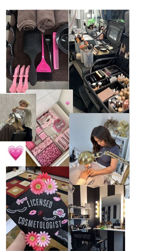 Vision Board Ideas Cosmetology Cosmetology Stuff Pink Collar Job