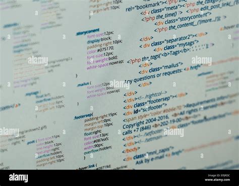 Html Code Fotos Und Bildmaterial In Hoher Auflösung Alamy