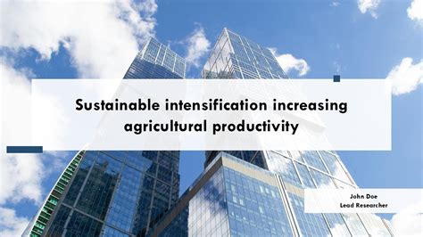 Sustainable Intensification Increasing Agricultural Productivity Ppt Template St Ai Ppt Powerpoint