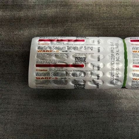 Warf 5mg Tablet At ₹ 80stripe Antibiotics And Anti Infectives In