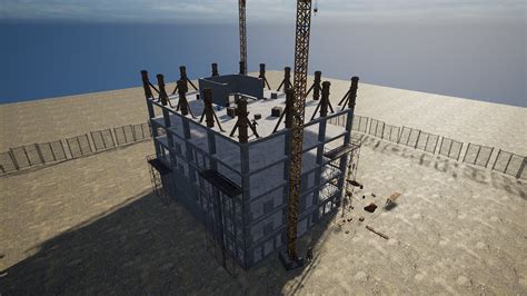 D Model Construction Site V Unreal Engine Project VR AR Low Poly CGTrader
