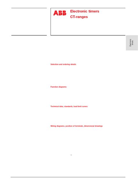 Electronic Timers Ct S Ct E Ct D Pdf Switch Relay