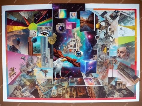 Premium Photo Digital Collage Surreal Collage Imaginary Worlds