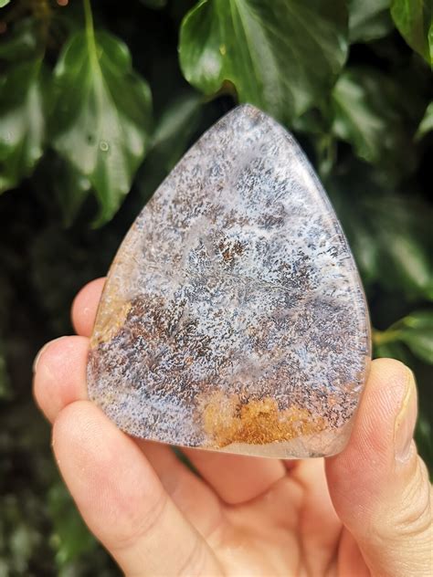 Dendritic Quartz Free Form Standing Dendritic Quartz Tower Fern Plant